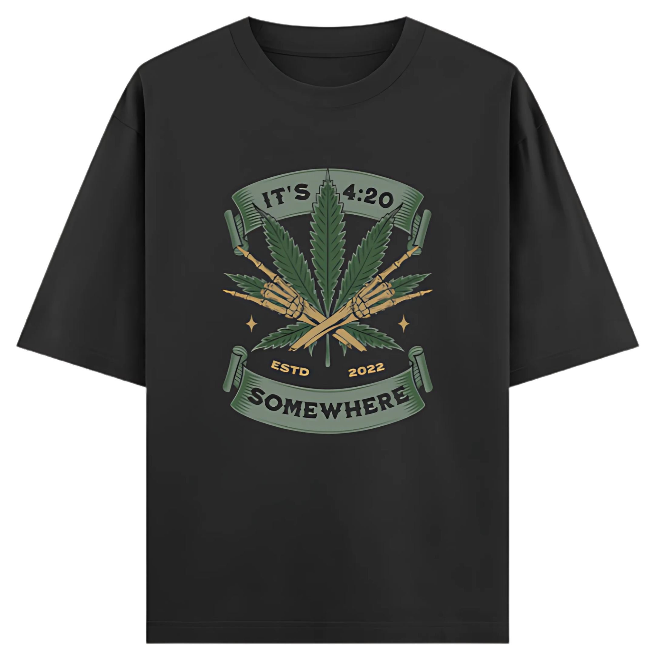 "It's 4:20 Somewhere" - Oversized Premium T-Shirt – Awaara