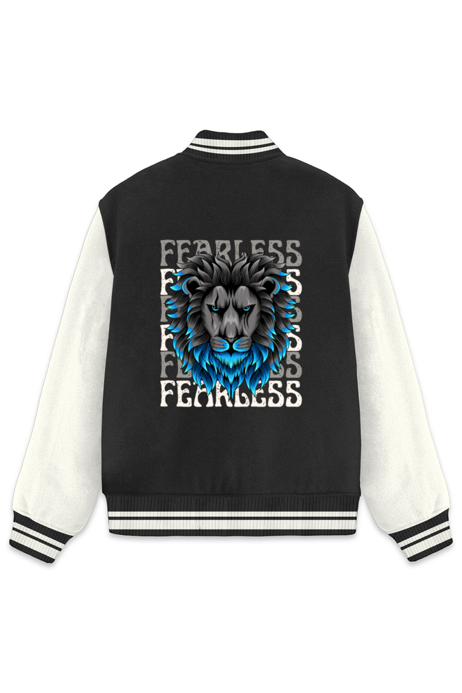 Fearless Lion Graphic Varsity Jacket – Awaara