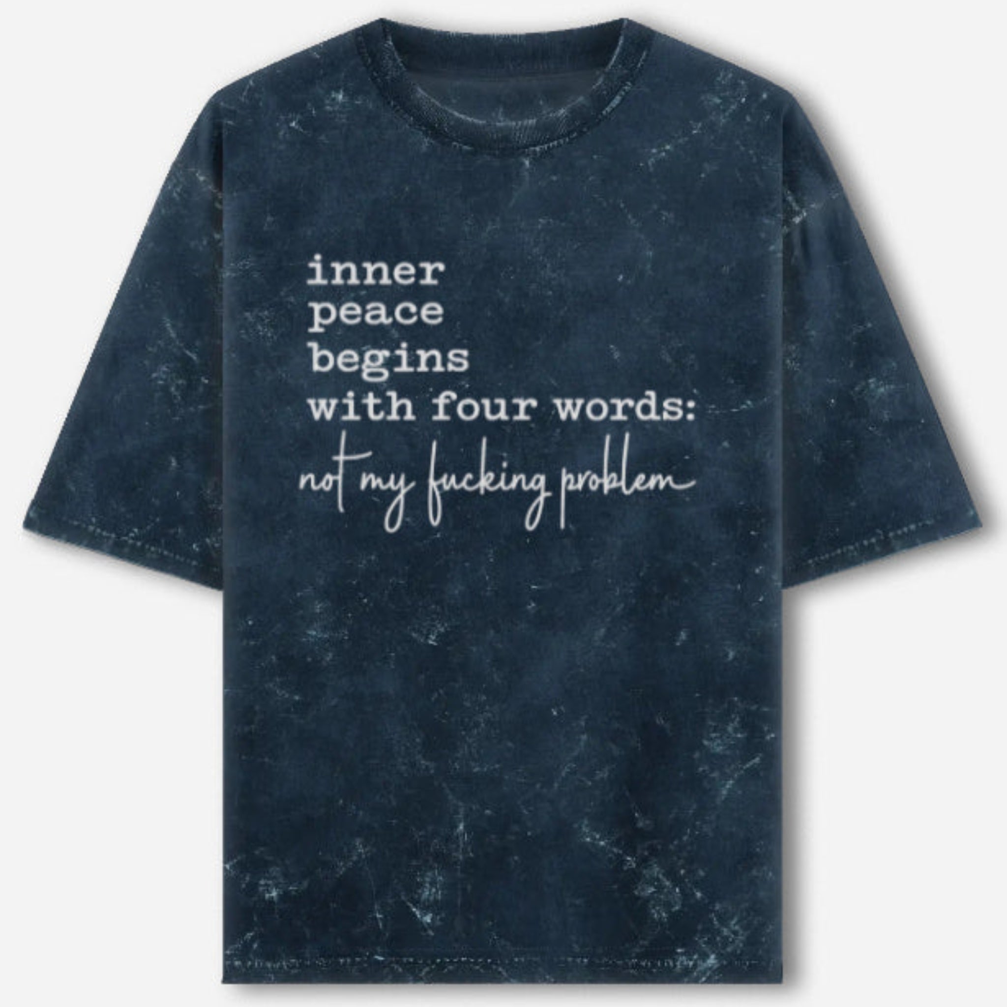 Inner Peace - Unisex Acid Washed Oversized Tee – Awaara